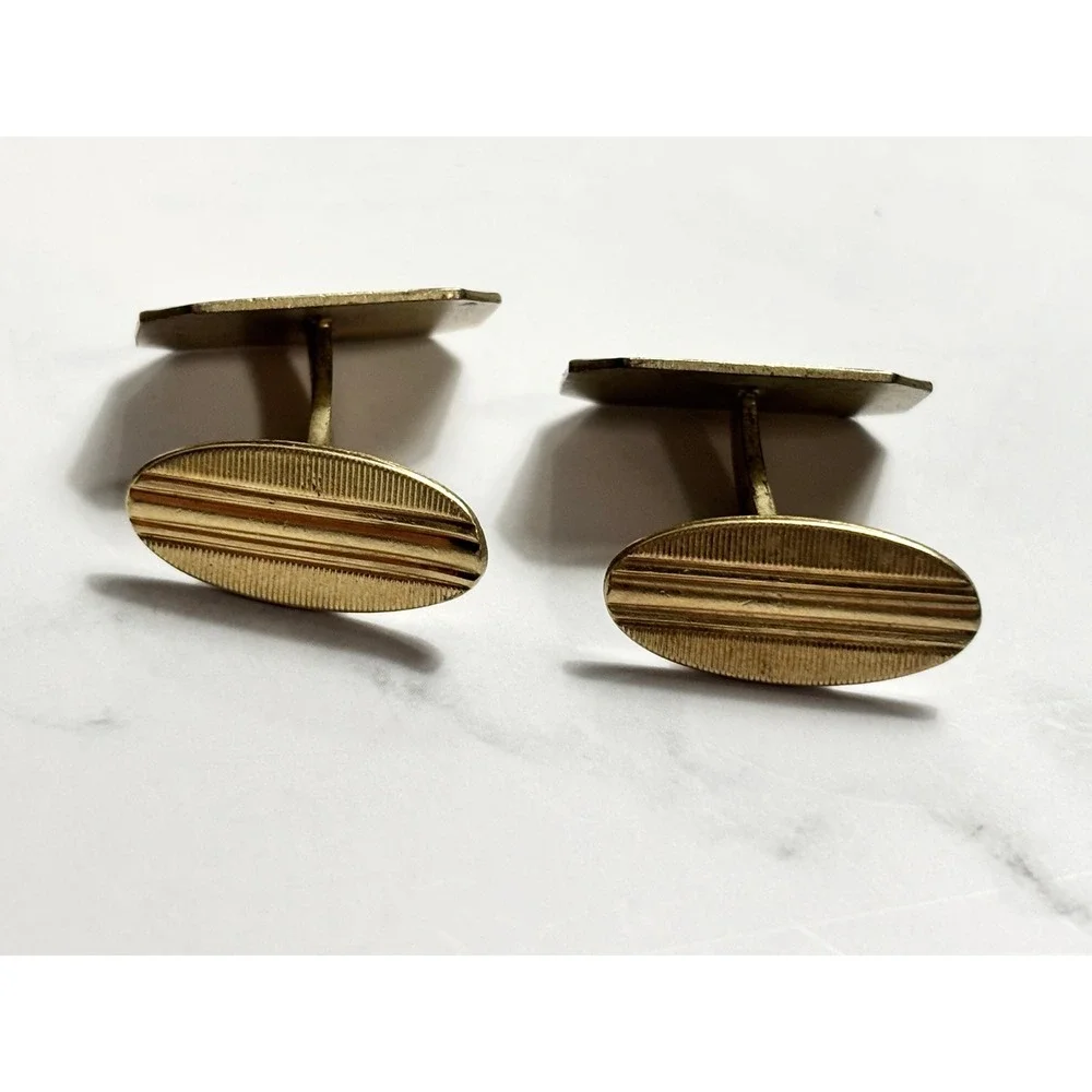 Accessories | Vintage Art Deco Gold Tone Ribbed Clipped Corner ...